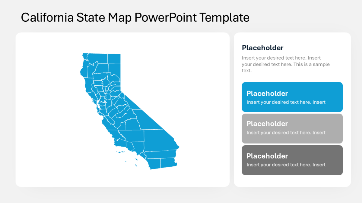 California State Map PowerPoint Template - SlideFeast