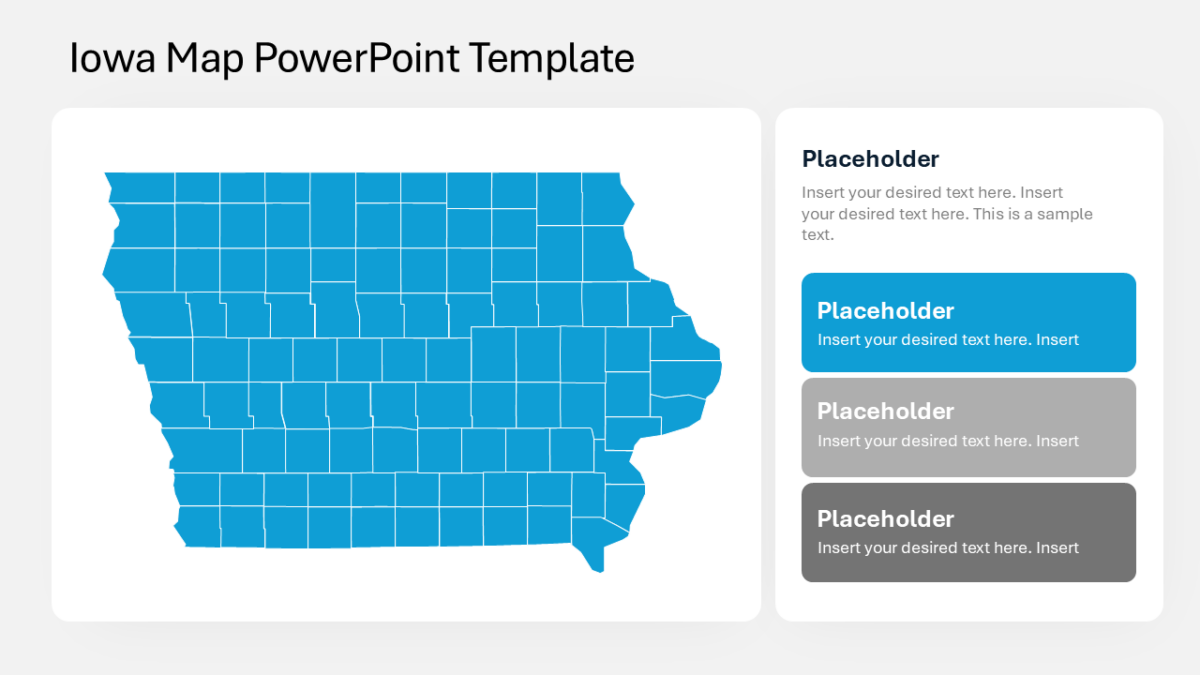 Iowa Map PowerPoint Template - SlideFeast