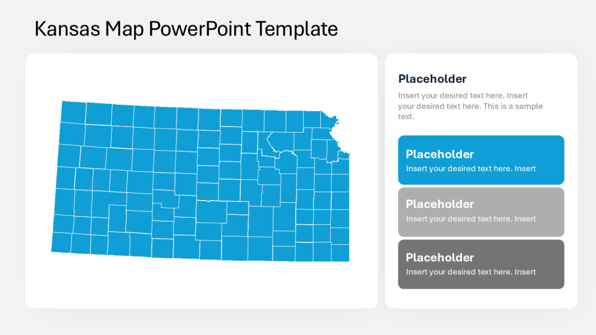 Kansas Map PowerPoint Template - SlideFeast