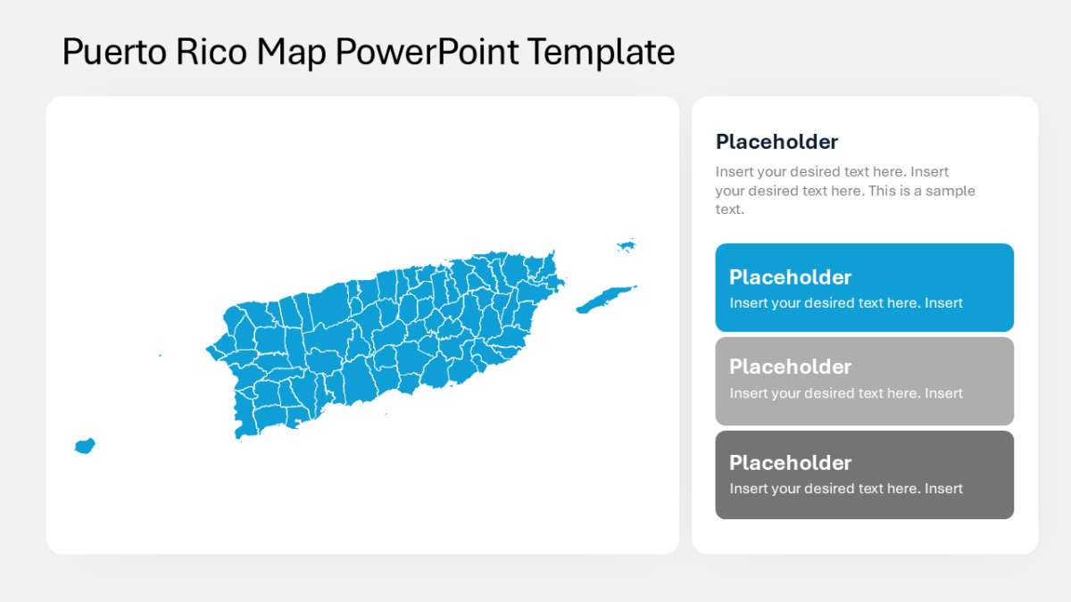 Puerto Rico Map PowerPoint Template - SlideFeast