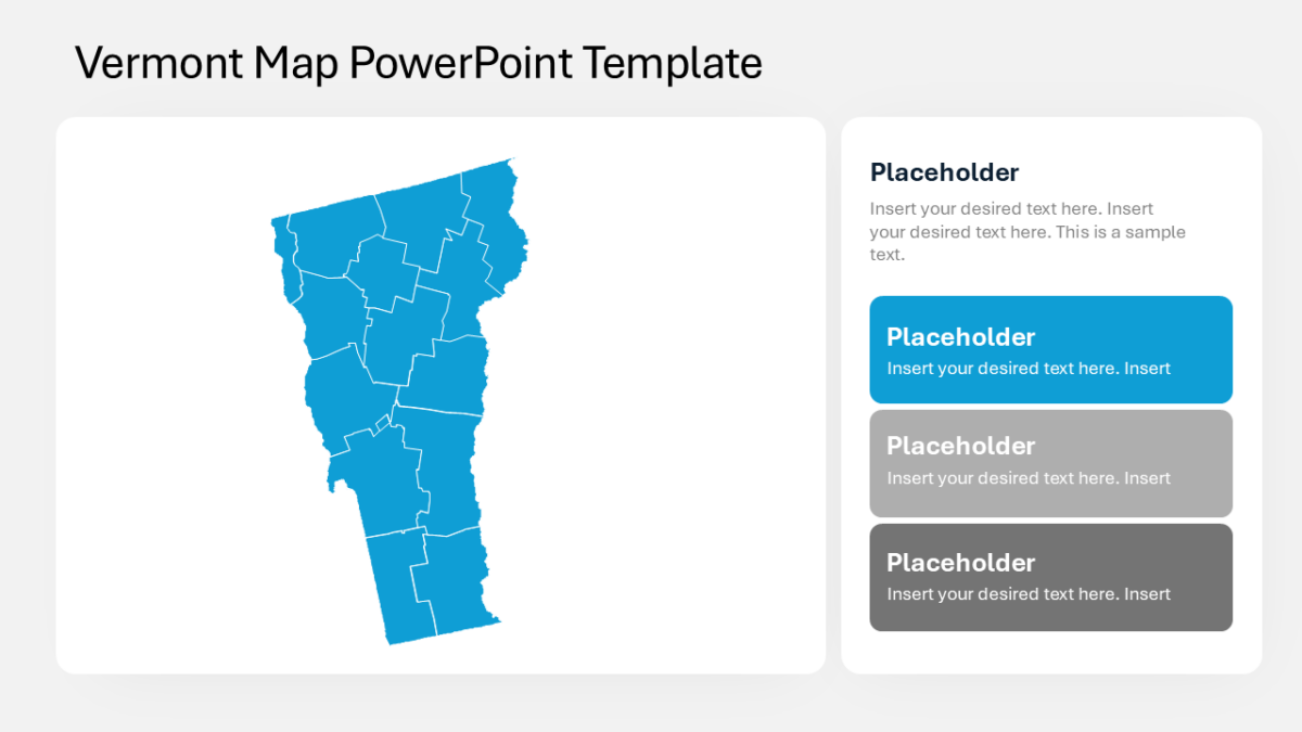 Vermont Map PowerPoint Template - SlideFeast