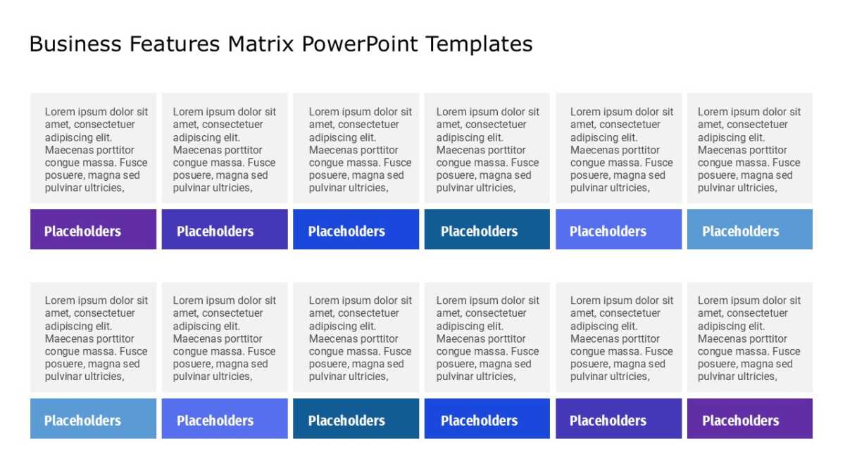 Business Features Matrix PowerPoint Templates - SlideFeast