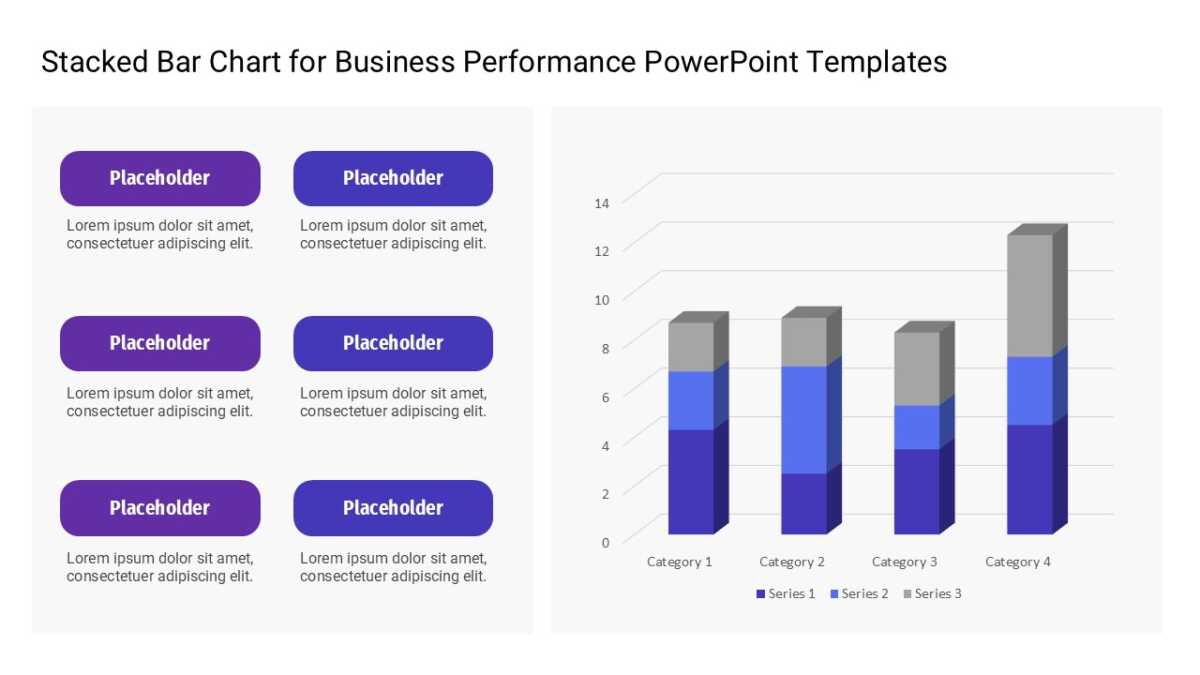 Stacked Bar Chart for Business Performance PowerPoint Templates ...