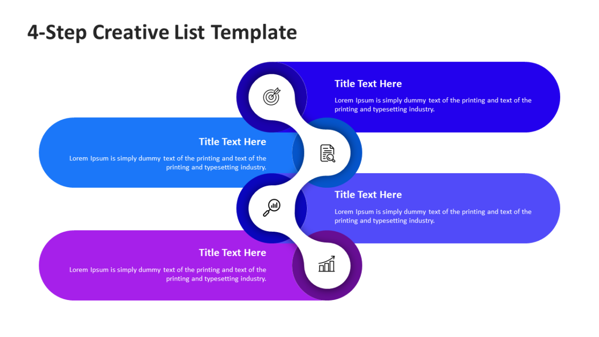 4 Step Creative List Template - SlideFeast