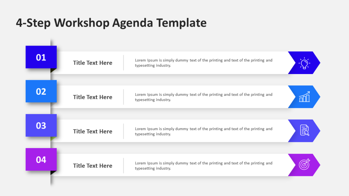 4 Step Workshop Agenda Template - SlideFeast