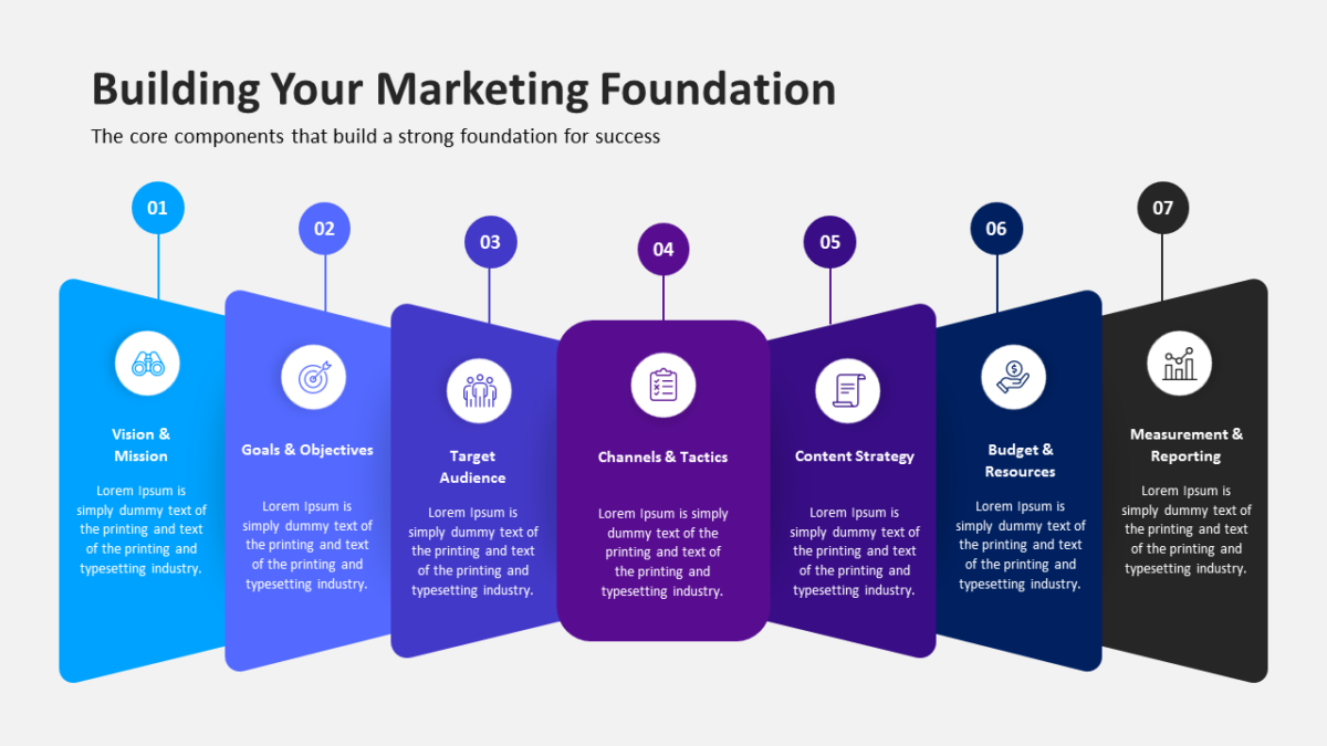 Building Your Marketing Foundation PowerPoint Template - SlideFeast