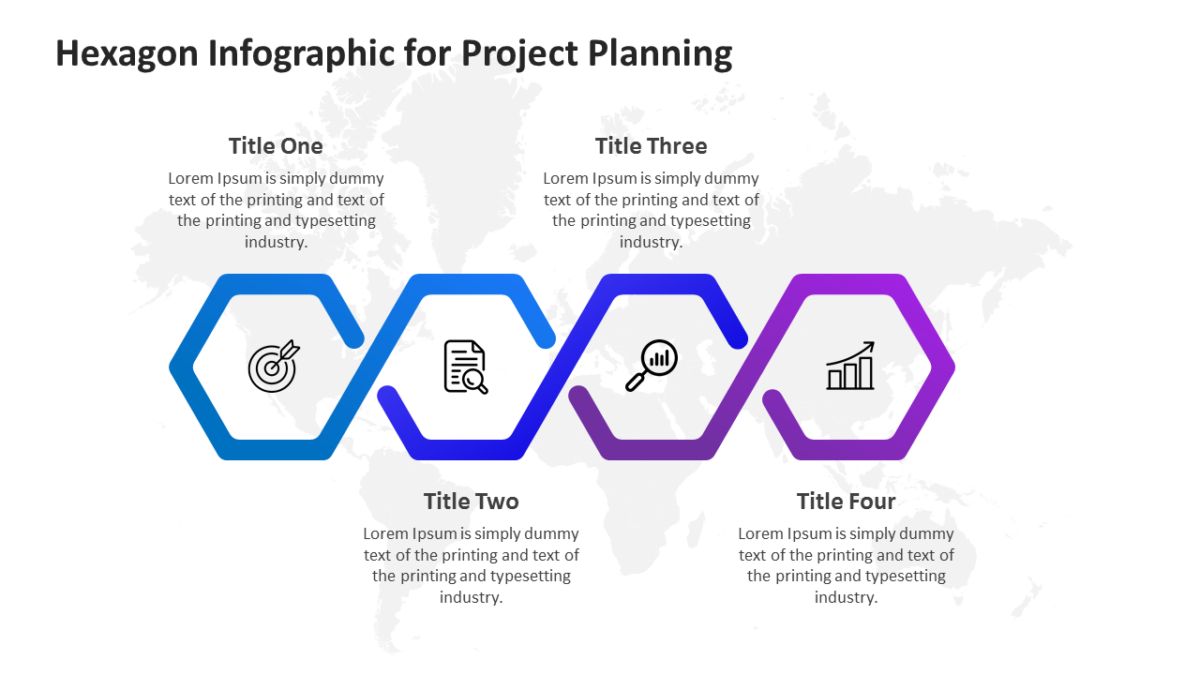Hexagon Infographic for Project Planning - SlideFeast