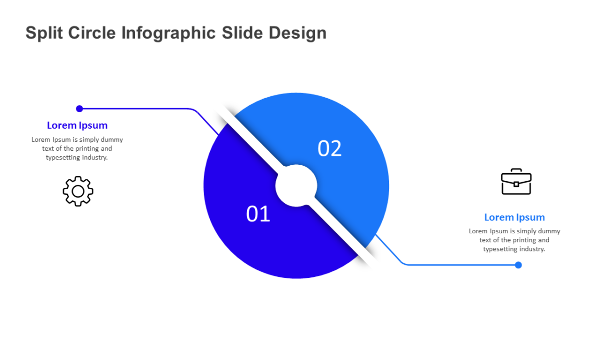 Split Circle Infographic Slide Design - SlideFeast