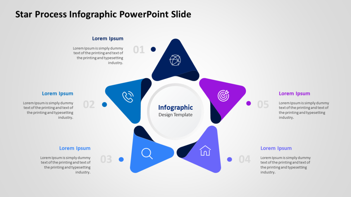 Star Process Infographic PowerPoint Slide - SlideFeast