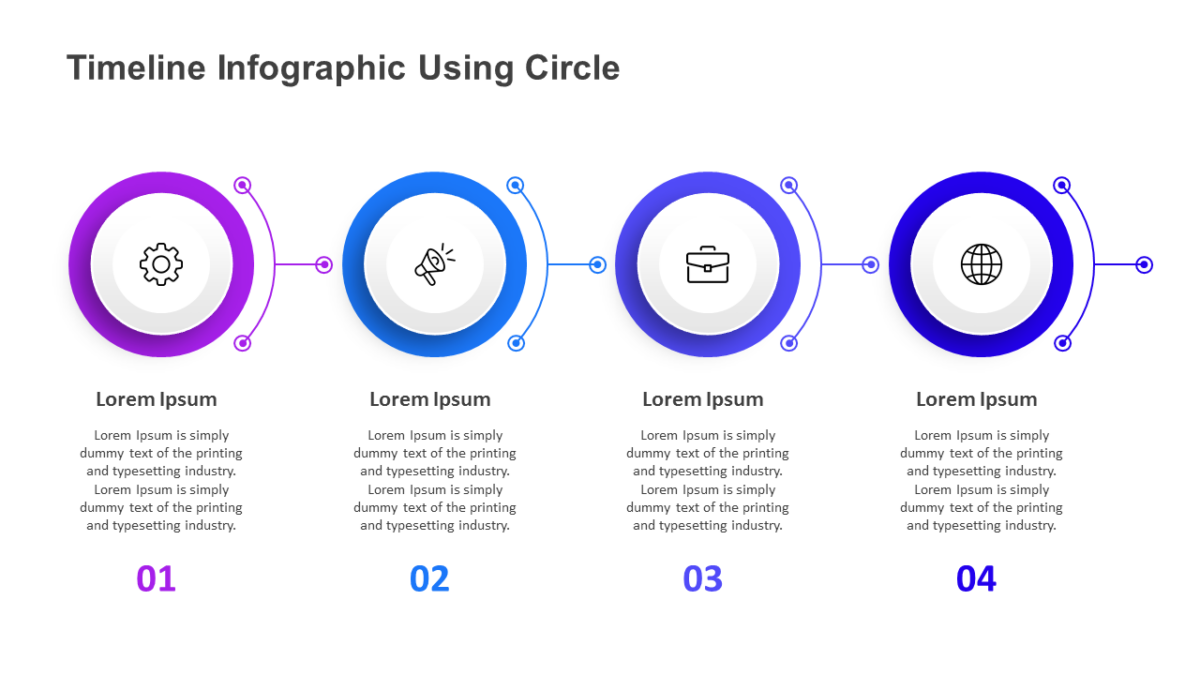 Timeline Infographic Using Circle - SlideFeast