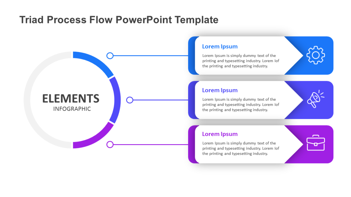 Triad Process Flow PowerPoint Template - SlideFeast