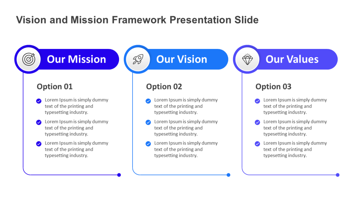 Vision and Mission Framework Presentation Slide - SlideFeast
